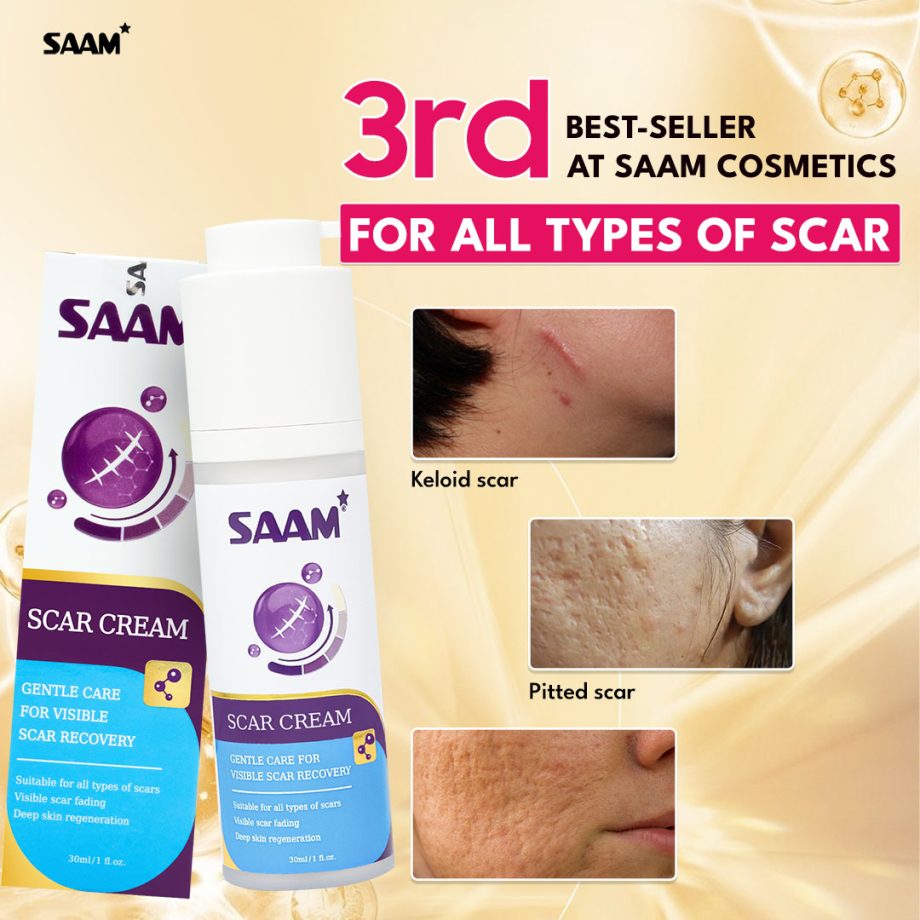 SAAM Cream reduce scar appearance for smoother skin