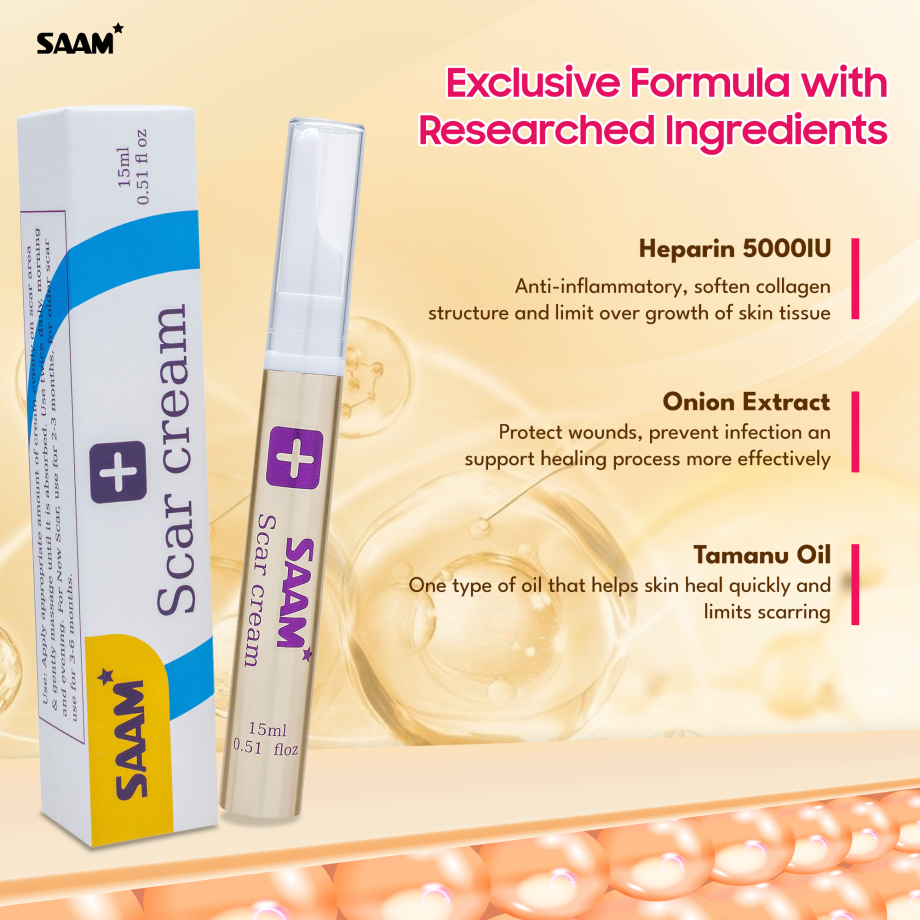 SAAM Cream reduce scar appearance for smoother skin
